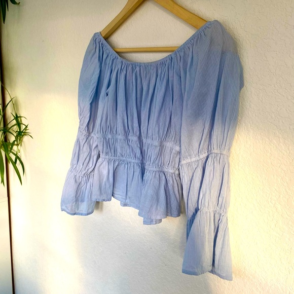 Wayf | Tops | Light Blue Cottagecore Womens Long Sleeve Blouse | Poshmark